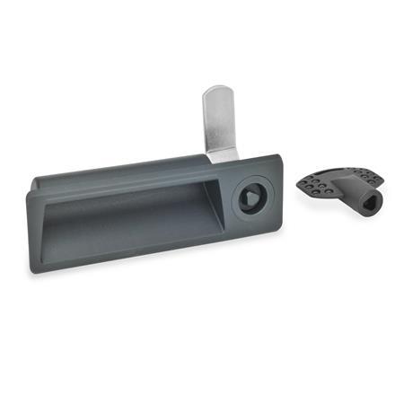 GN 731.5 (PR-CH / LPR-SST) Latches with Gripping Tray, with Stainless ...