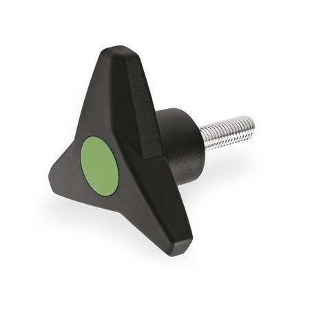 Three-Lobed Knobs with Threaded Stud GN 533.6 (VB.839 p SOFT) | Ganter