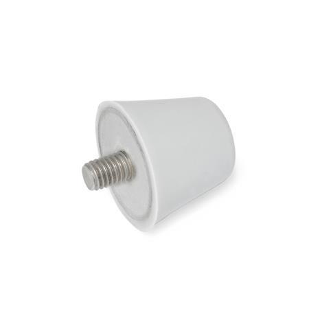 Silicone Buffers with Threaded Stud GN 256 | Ganter