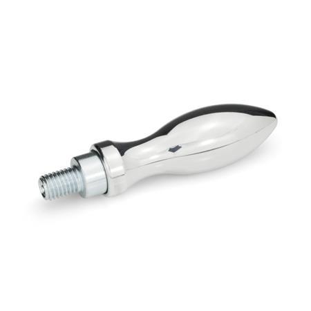 DIN 98 Impugnature girevoli in acciaio, alluminio, plastica | Parti ...