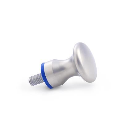 GN 75.6 Mushroom Shaped Knobs, Stainless Steel Knobs, Hygienic Design | Ganter Standard Parts