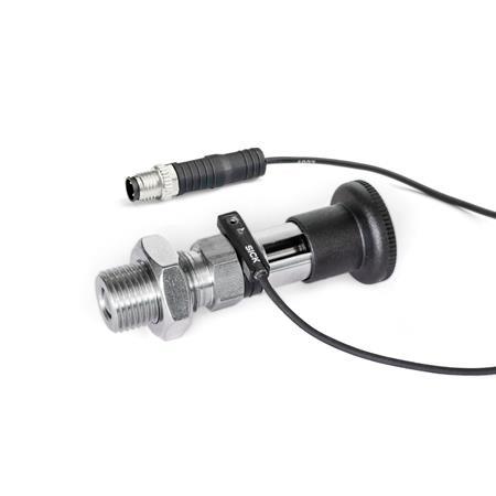 GN 817.6 Indexing Plungers, Stainless Steel, with Sensor for Position ...