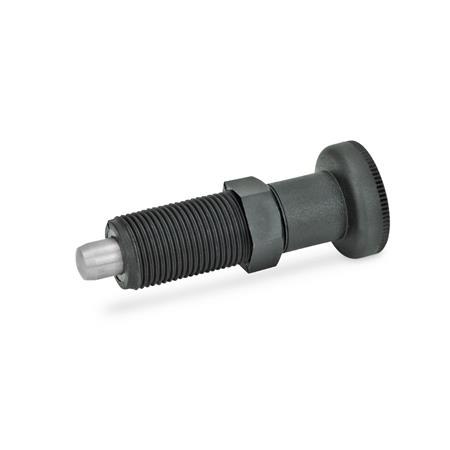 GN 617.2 (PMT.100) Indexing plungers, threaded body plastic, Plunger ...